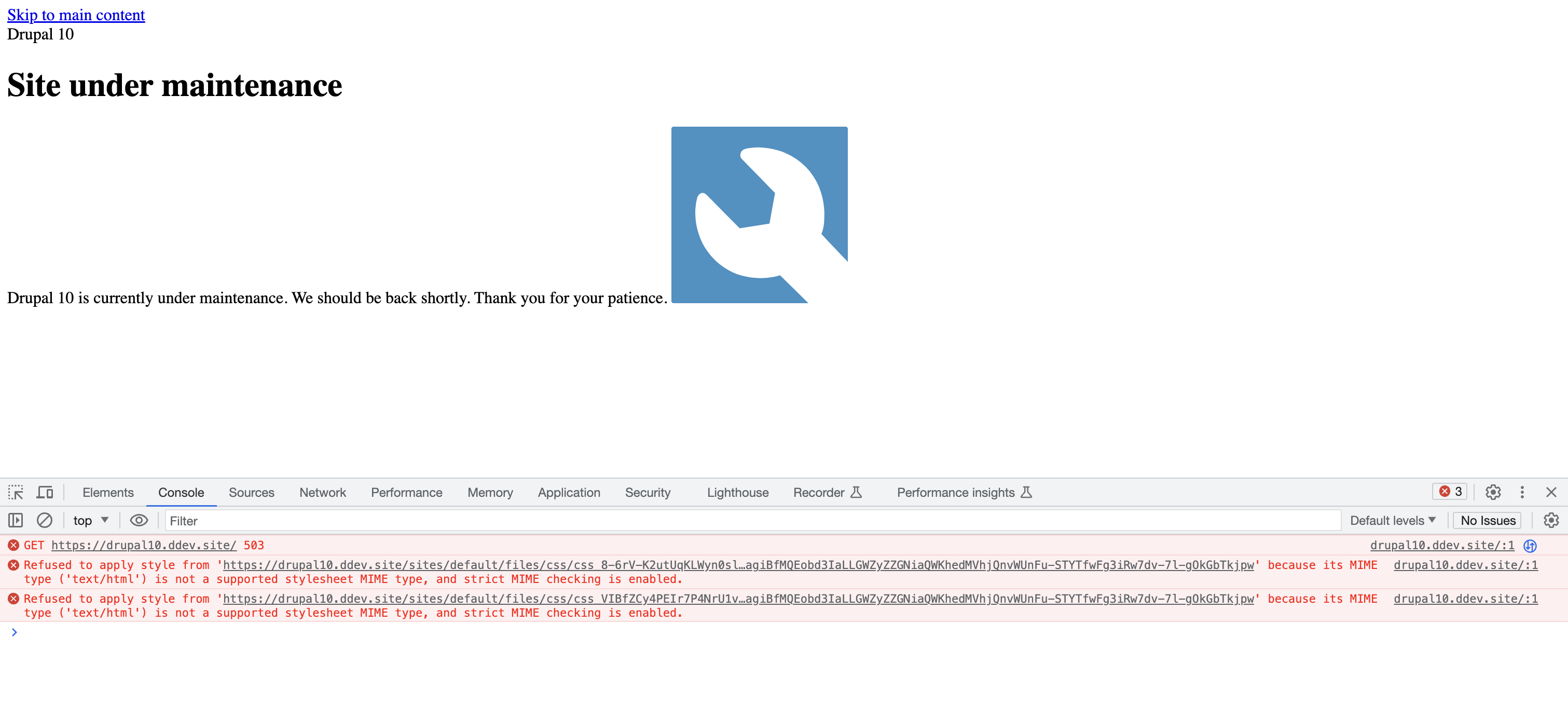 10 1 Css Aggregation Breaks During Maintenance Mode [ 3373328]